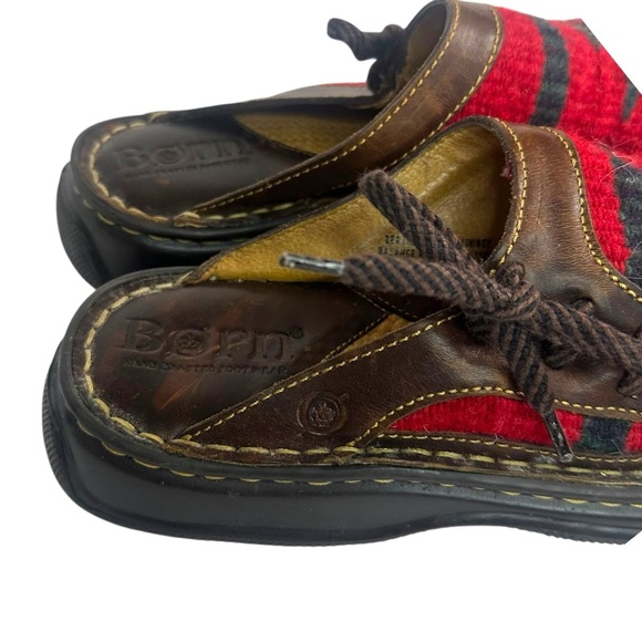 Born | Shoes | Born Red Aztec Wool Blanket Mule Slip On Shoes Size ...